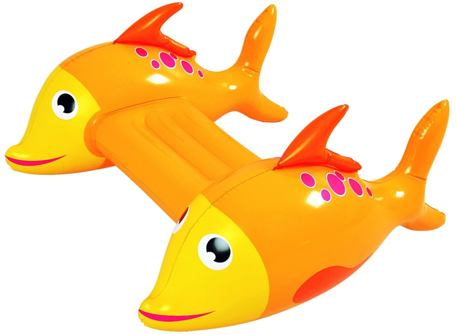 34.5" Yellow and Orange Dorado Fish Children's Inflatable Swimming Pool ...