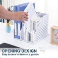 Collapsible Magazine File Holder with 2 Vertical Compartments Foldable ...