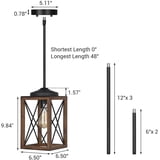 DEWENWILS 2 Pack LED Farmhouse Pendant Lighting, Adjustable for Kitchen ...