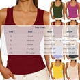 Cloaraye Womens Summer Tops Solid Color Ribbed Tank Tops Casual Slim ...
