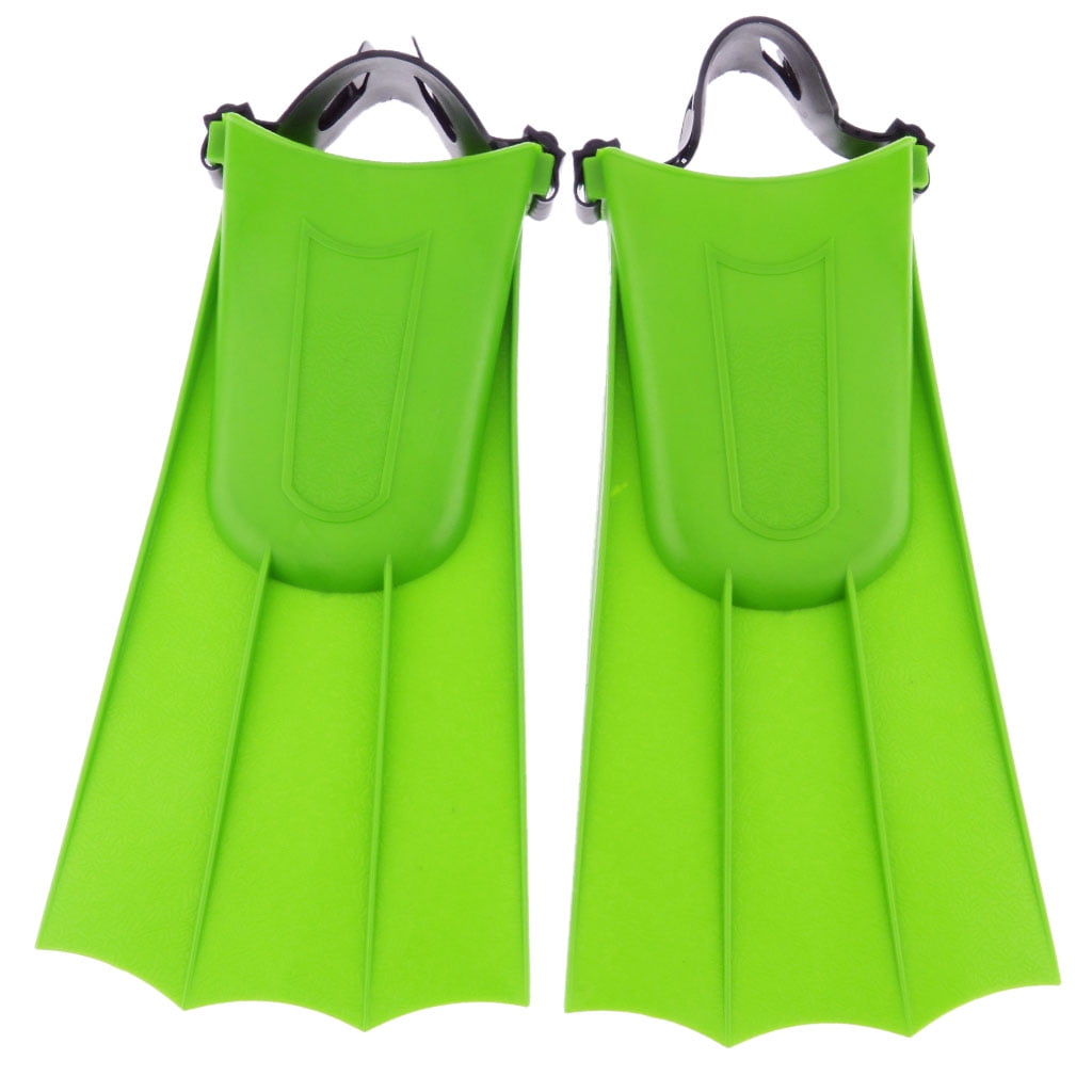 Adult Adjustable Flippers Swimming Training Diving Tools Green XL ...