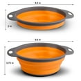 Wide Collapsible Colanders Set of 2 Large Silicone Space Saving Kitchen ...