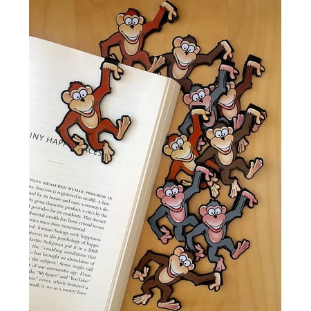 MONKEY Bookmarks (Set of 10) Bookmarks for kids, teens & children of ...