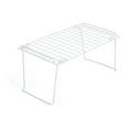 Smart Design Stacking Cabinet Shelf Rack - Large - 16 x 10 Inch - White ...