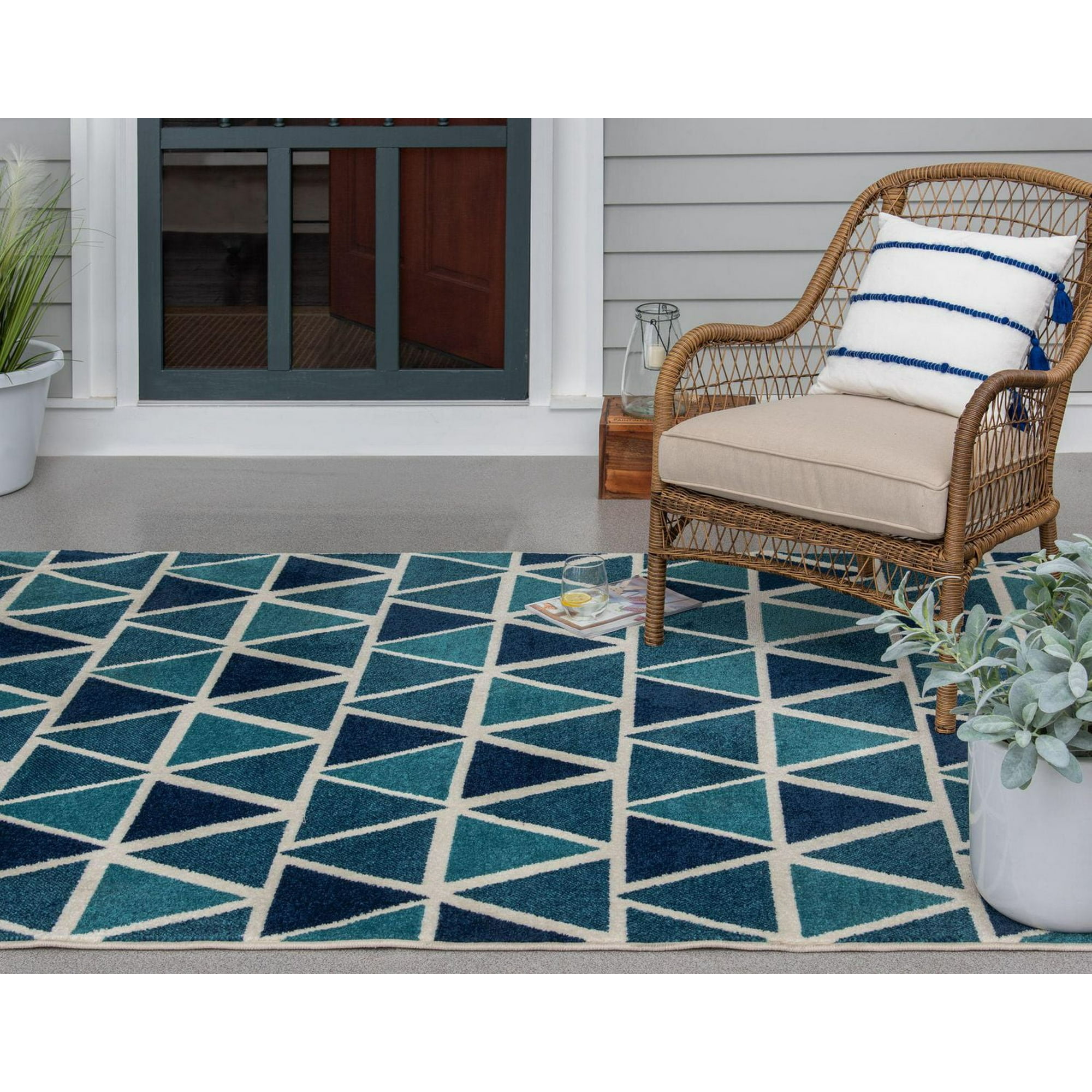 Click here for Natco Tropiana Cream And Turquoise Blue Woven Area... prices