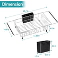 Adjustable Over the Sink Dish Drying Rack with Utensil Holder, Compact ...