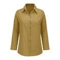 Endives Womens Shirt Button Down Shirts Drop Shoulder Cotton Long ...