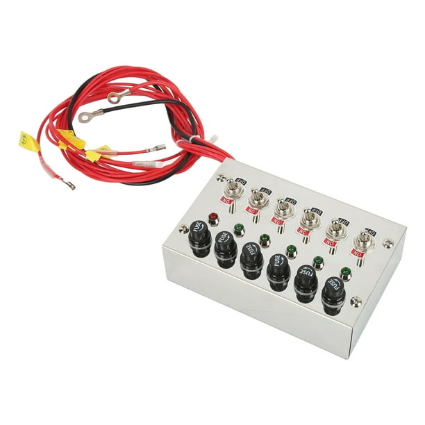 Pre Wired ON Off Switch Panel, 6 Gang Switch Panel LED Indicators Heavy ...