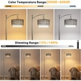 Arc Floor Lamp for Living Room with Remote, Color Temperature ...