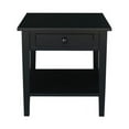 International Concepts Solid Wood Spencer Black End Table - Walmart.com