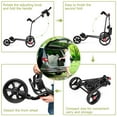 Costway Foldable 3 Wheel Golf Walking Pull Push Cart Trolley Scorecard ...