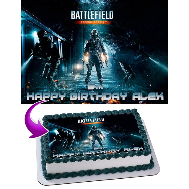 Battlefield Edible Cake Image Topper Personalized Picture 1/4 Sheet (8 ...