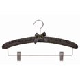 International Hanger Satin Padded Combo Hanger, Black Finish with ...