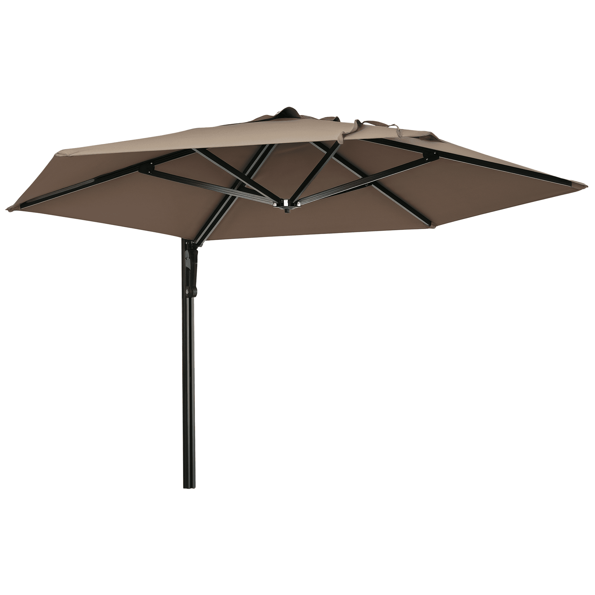 Click here for Outsunny 8 Ft Wall-Mounted Parasol With 180° Rotat... prices
