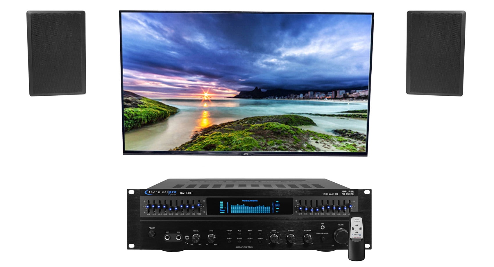 Technical Pro RX113 1500 Watt Home Theater Amplifier Receiver Bundle ...