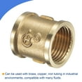 Uxcell G1/2 Female Thread DN15 Brass Pipe Fitting Coupling Connector ...
