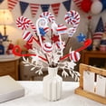 Aoznliie Patriotic Artificial Flower Stems, 4th of July Artificial ...