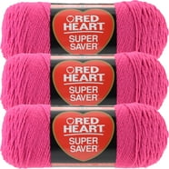 Red Heart Super Saver Yarn, 4-Ply Acrylic, Machine Washable, Petal Pink ...