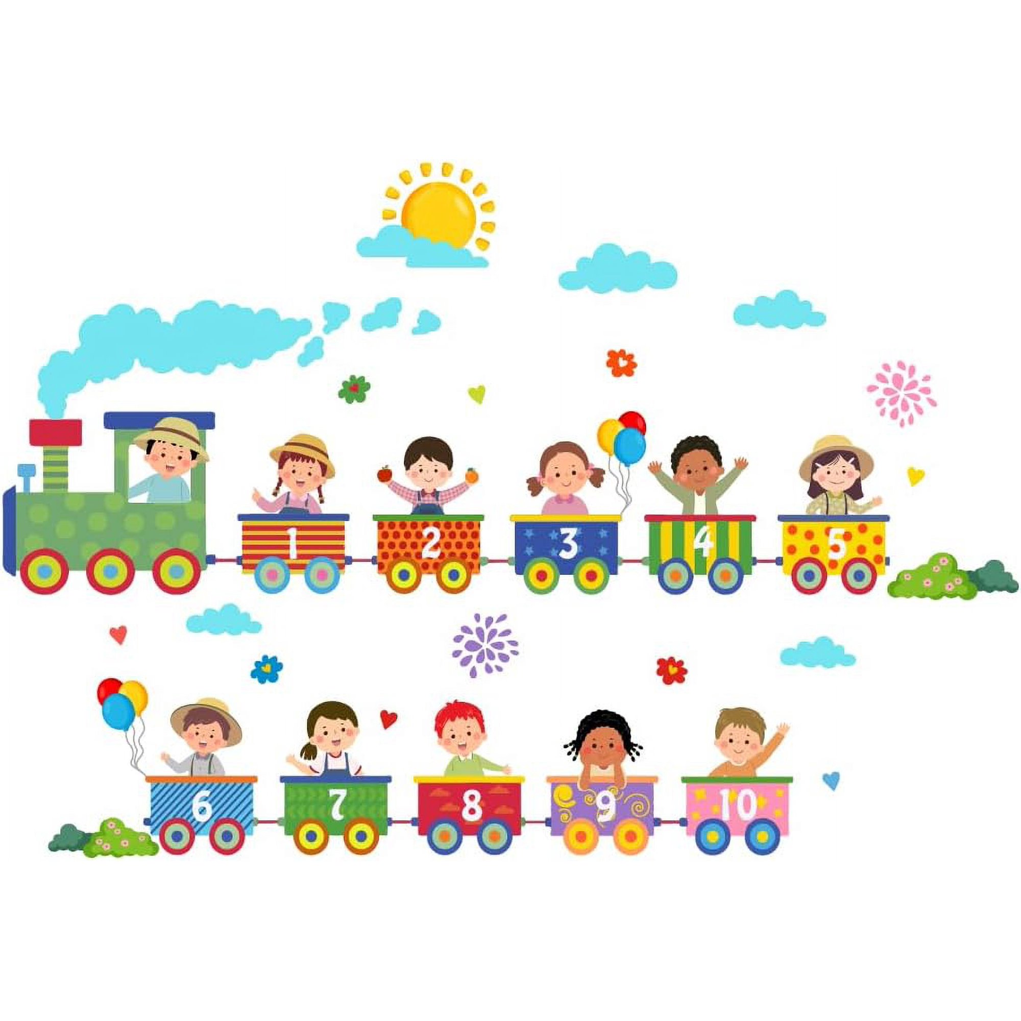 Click here for Nobrand Carton S Train Wall Sticker Arabic Numeral... prices