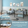 Alohappy Twin Over Twin Metal Bunk Bed Frame, 2 In 1 Convertible ...