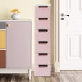 6 Drawers Storage Cart Rolling Storage Drawer Cart Narrow Plastic ...