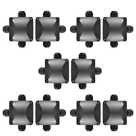 10Pcs Three-way Waterproof Junction Box Junction Cable Connector Clamp ...