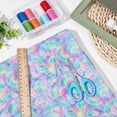 1Sheet Leopard Print Rainbow Pattern Polycotton Fabric for Garment ...