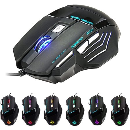 axGear Wired Gaming Mouse with Fire Button, Ergonomic Grip Optical Mouse Mice with 7 Buttons, 7 ...