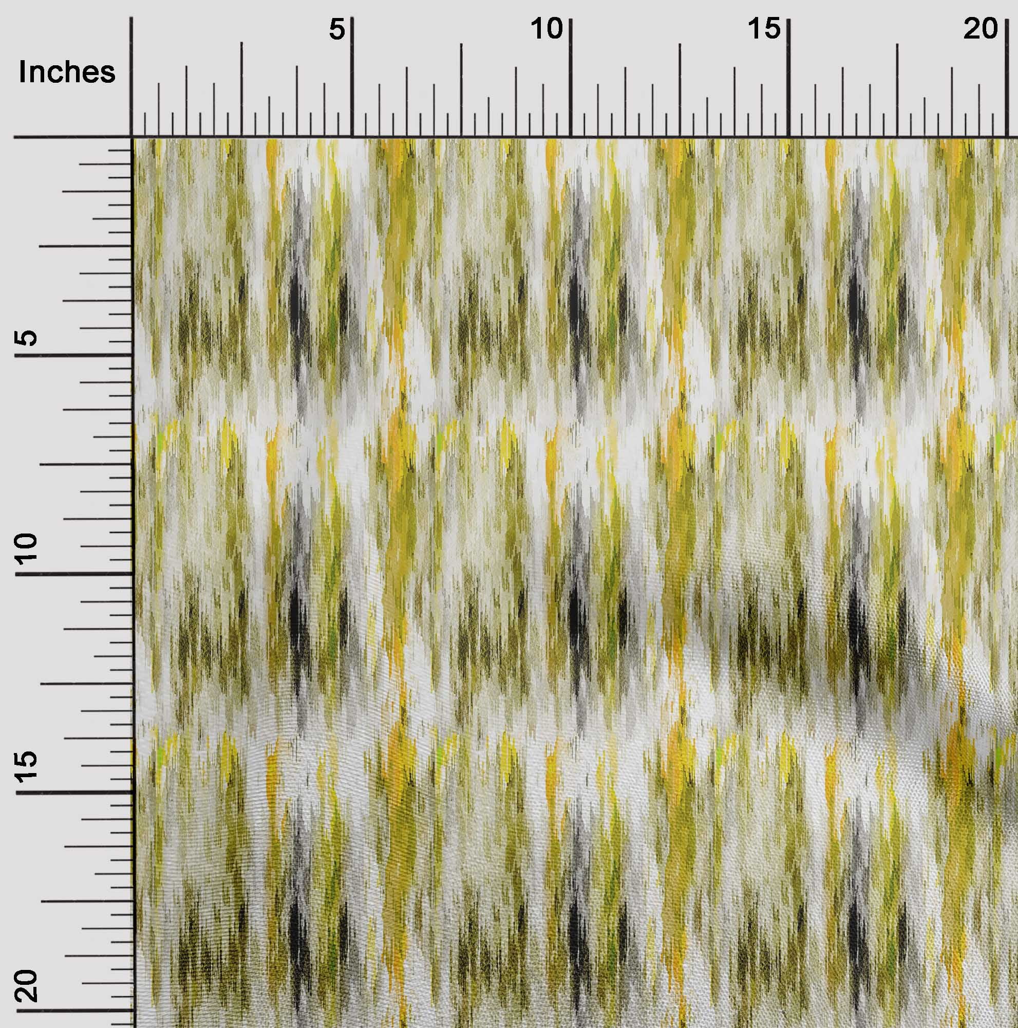 oneOone Viscose Chiffon Yellow Fabric Liquid Drip Abstract Sewing ...