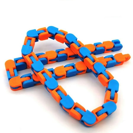 Plastic Diy Bicycle Track Decompression Chain Toy Magic Fluid Bracelet ...