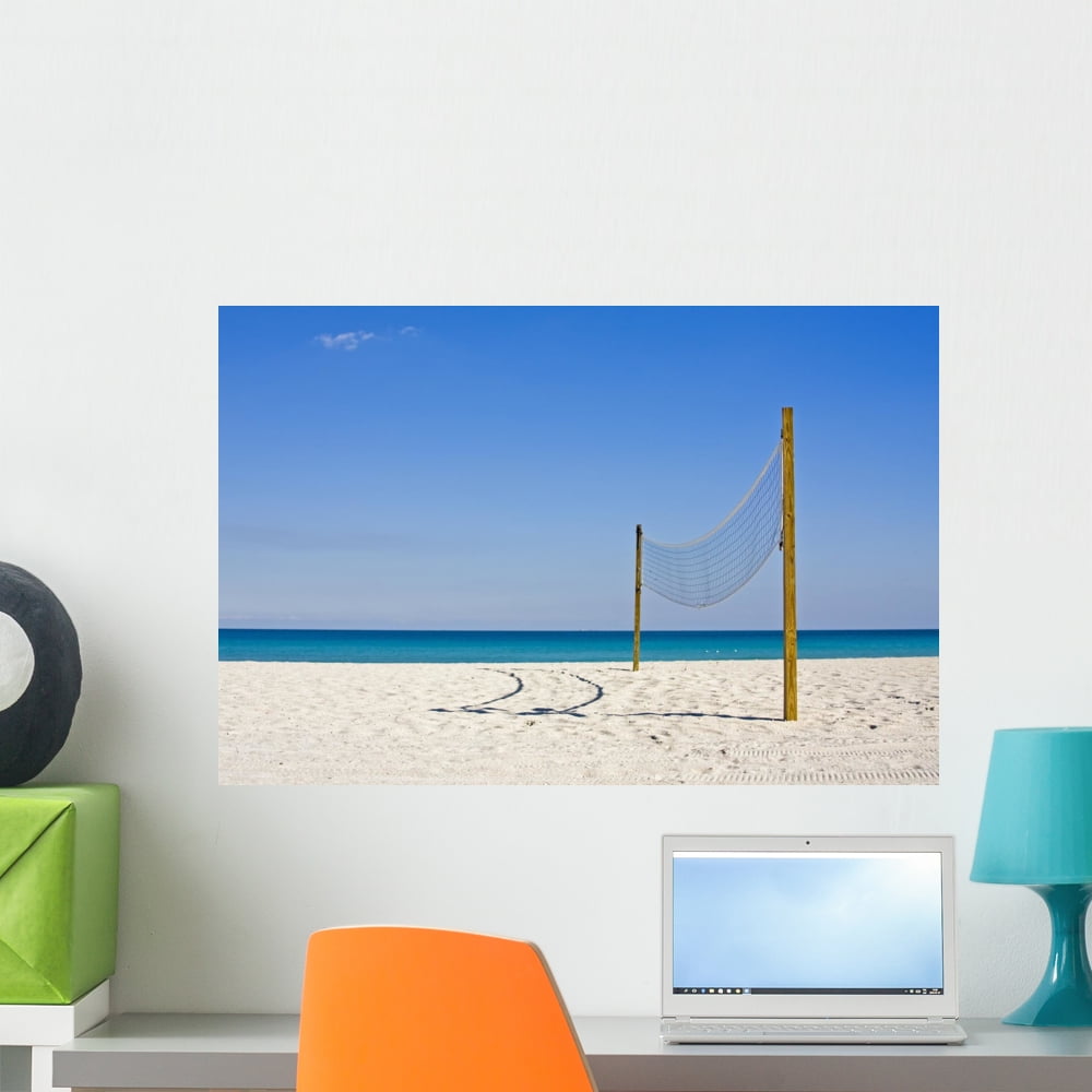 Beach Volleyball Miami Beach Wall Mural by Wallmonkeys Peel and Stick ...
