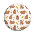 Spare Tire Cover Capybaras Bird Orange Waterproof Sun Protection