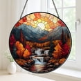 Stained Glass Style Forest Waterfall Window Suncatcher, Fantasy ...