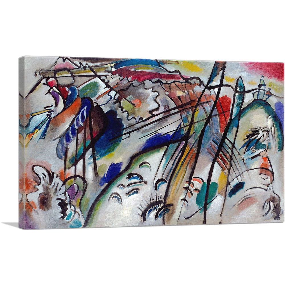 ARTCANVAS Improvisation 28 - First Version 1912 Canvas Art Print by ...