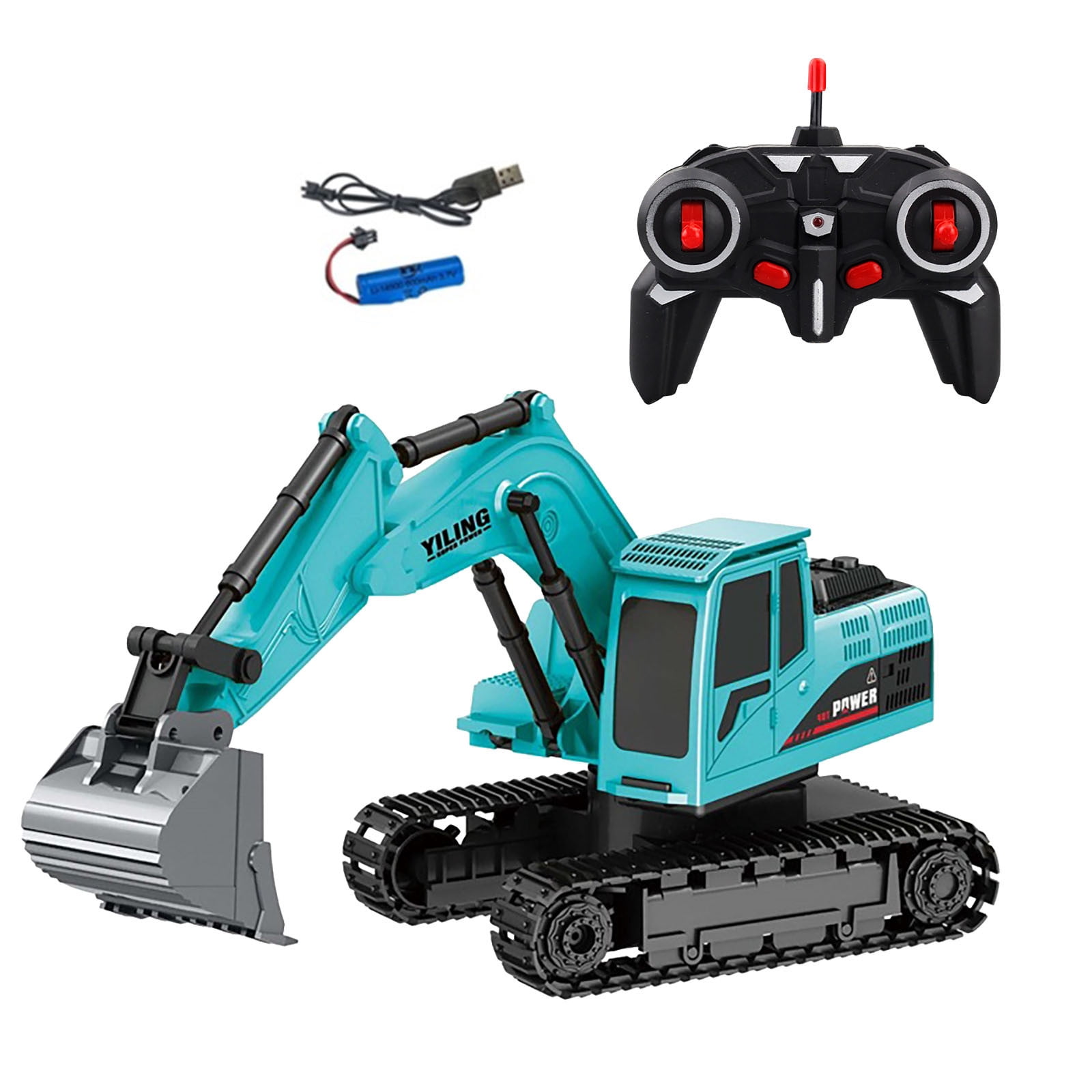 Buy Fridja 2.4Ghz 6 Channel 1:24 RC Excavator Toy RC Engineering Car ...