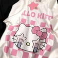 Cartoon Hello Kitty Oversized T Shirt Kawaii Aesthetics Women Fashion