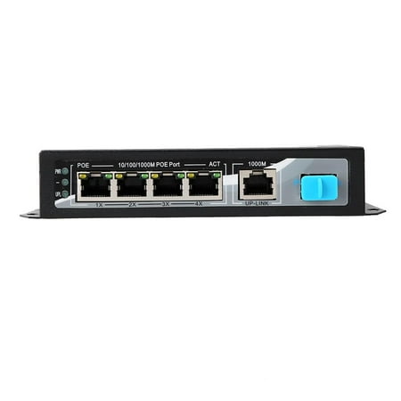4-Port Gigabit Metal Case 10/100/1000Mbps Ethernet Optical Converter ...