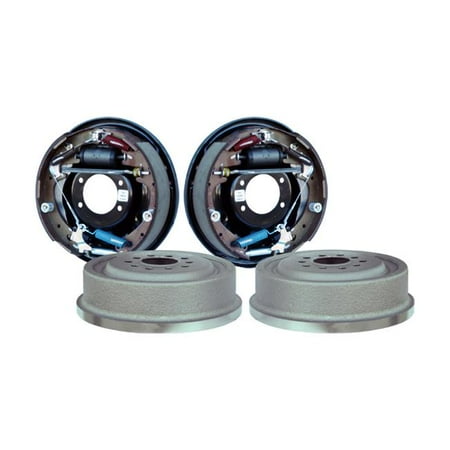 11 in. Backing Plate Rear Plain Drum Brake System with 5 x 4.75 in ...