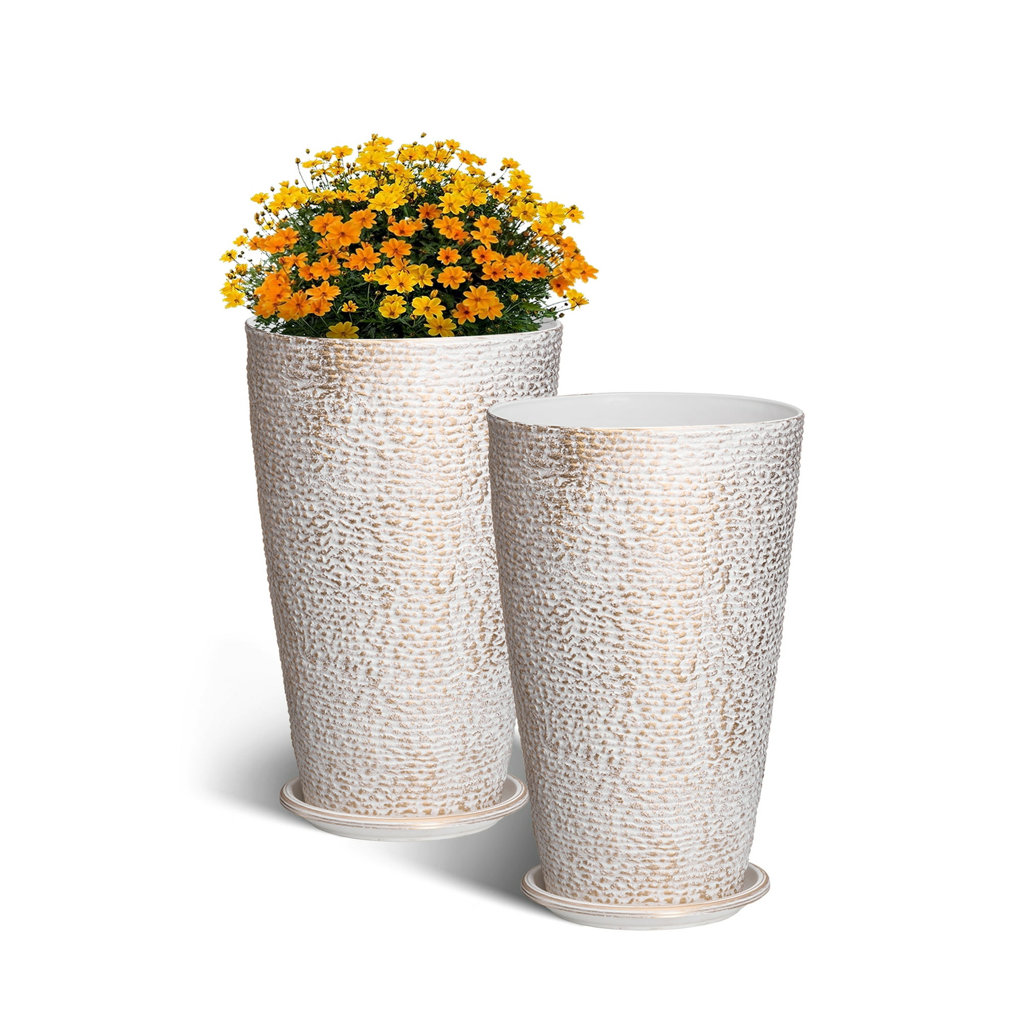 Click here for Vevor Tall Planter Set Of 2 Round Tapered Plant Po... prices