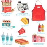 Movie Theatre Wooden Playset - Pretend Concession Stand with Popcorn ...