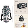 Bulopur Green Floral Panda Print Kids Backpack Set 4 Pcs Waterproof ...