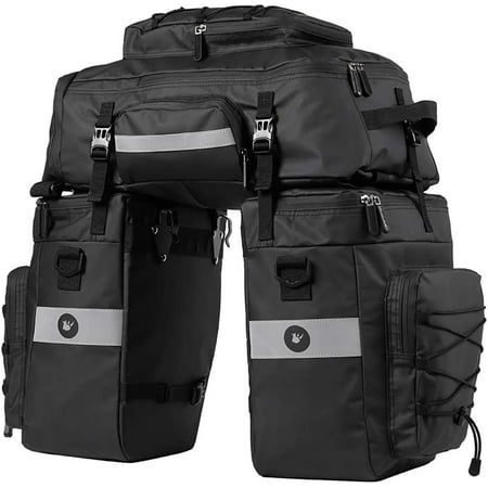 PELLOR 75L MTB Bike Waterproof Rear Bicycle Bag 3 in 1 TearResistant Pannier Bags Bike Rack Bag ...