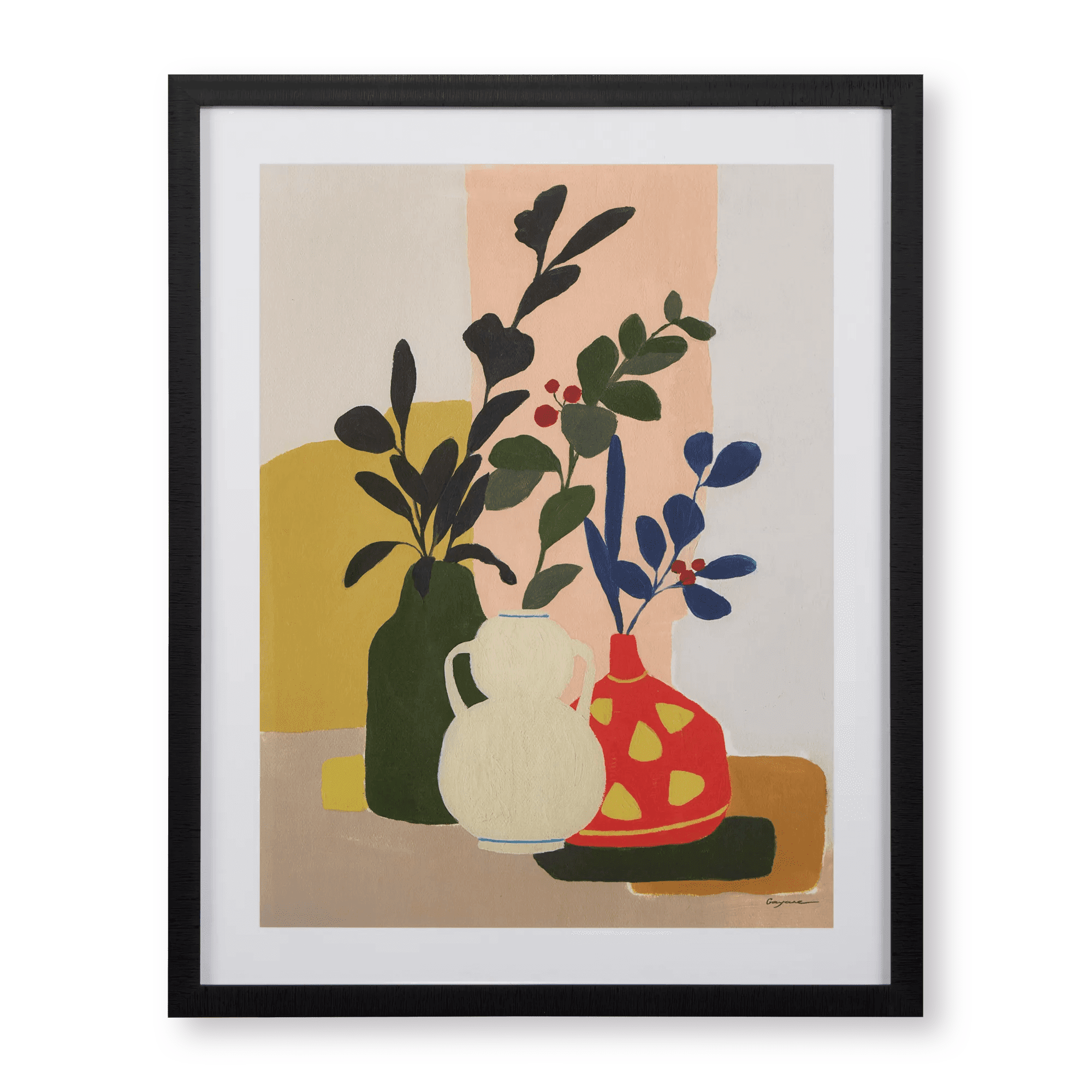 Click here for Bouclair Multicolour Vases With Branches Framed Ar... prices