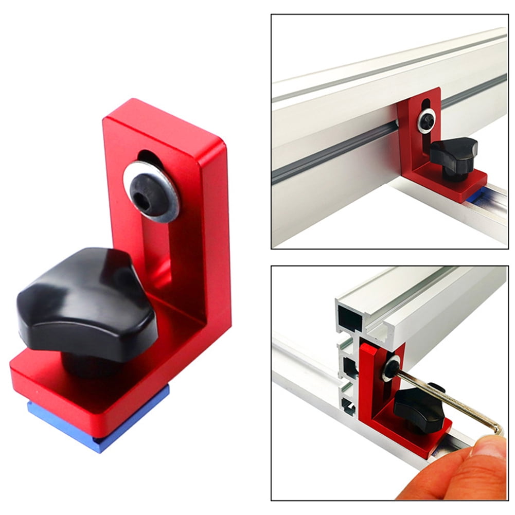 T-Slot Miter Track Stop Sliding Miter Gauge Fence Connector Rail ...