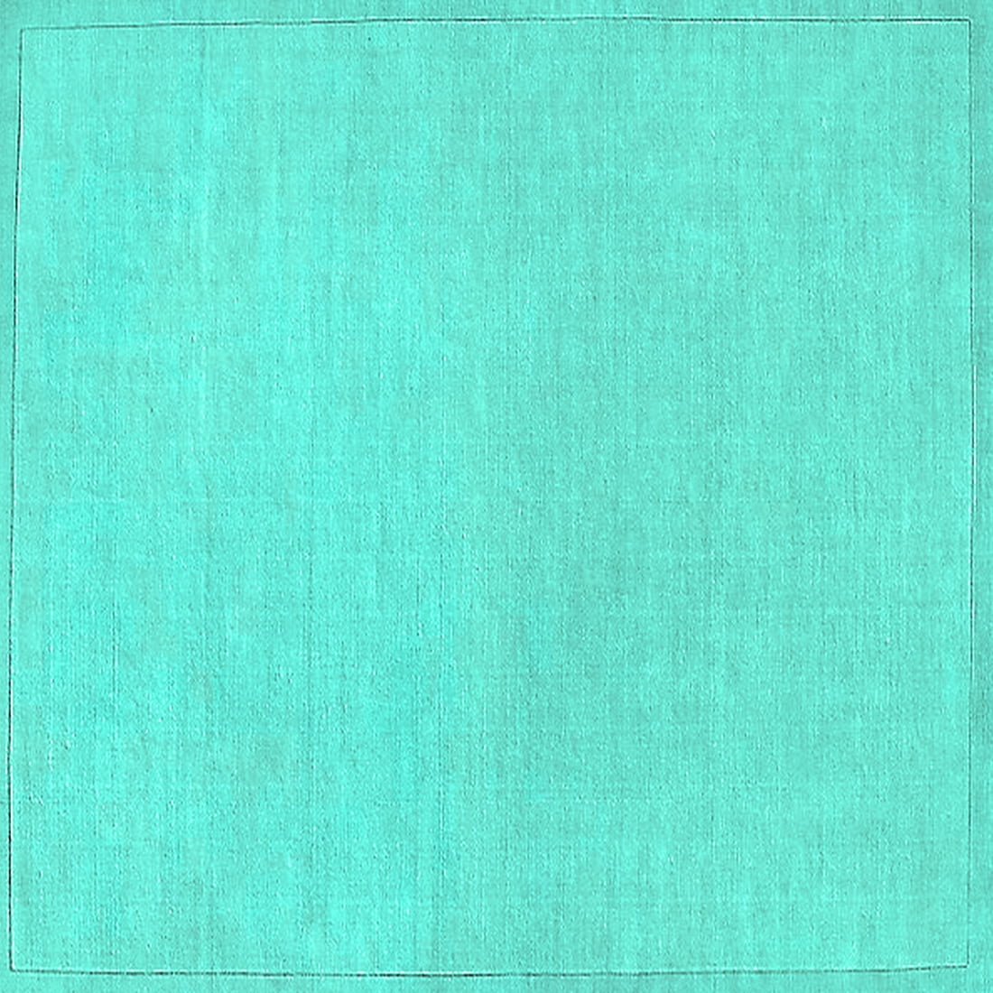 Ahgly Company Machine Washable Indoor Square Solid Turquoise Blue ...