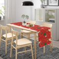 Christmas Table Runner Green Fir Tree Gift Pattern Table Runner Table ...