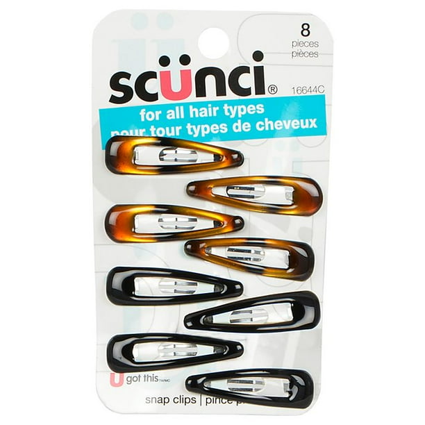 Scunci Effortless Beauty Snap Clips â€‘ 8 pieces - Walmart.com