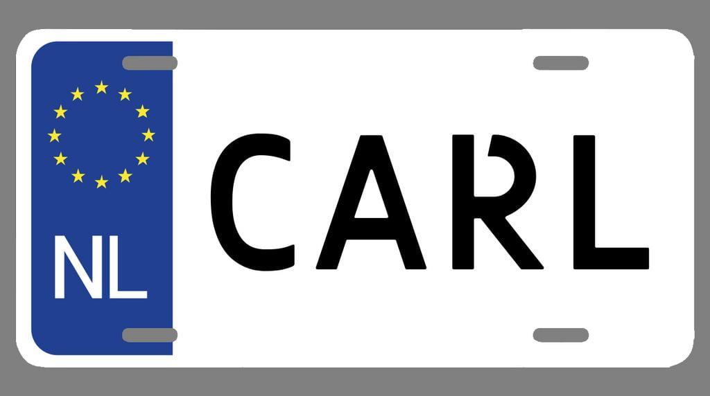Carl Name Euro Style License Plate Tag Vanity Novelty Metal | UV ...