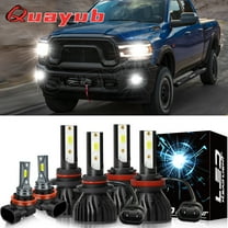4-sides H11 9005 LED Headlight Bulbs kit Hi Low Beam 6000K Super Bright ...