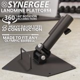 Synergee Home Gym Landmine T-Bar Row Platform, 12.5 lb, for 2” & 1 ...